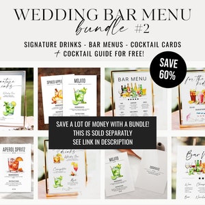 Cocktail Recipe Cards Template 230 Editable Drink Recipe Cards Instant ...