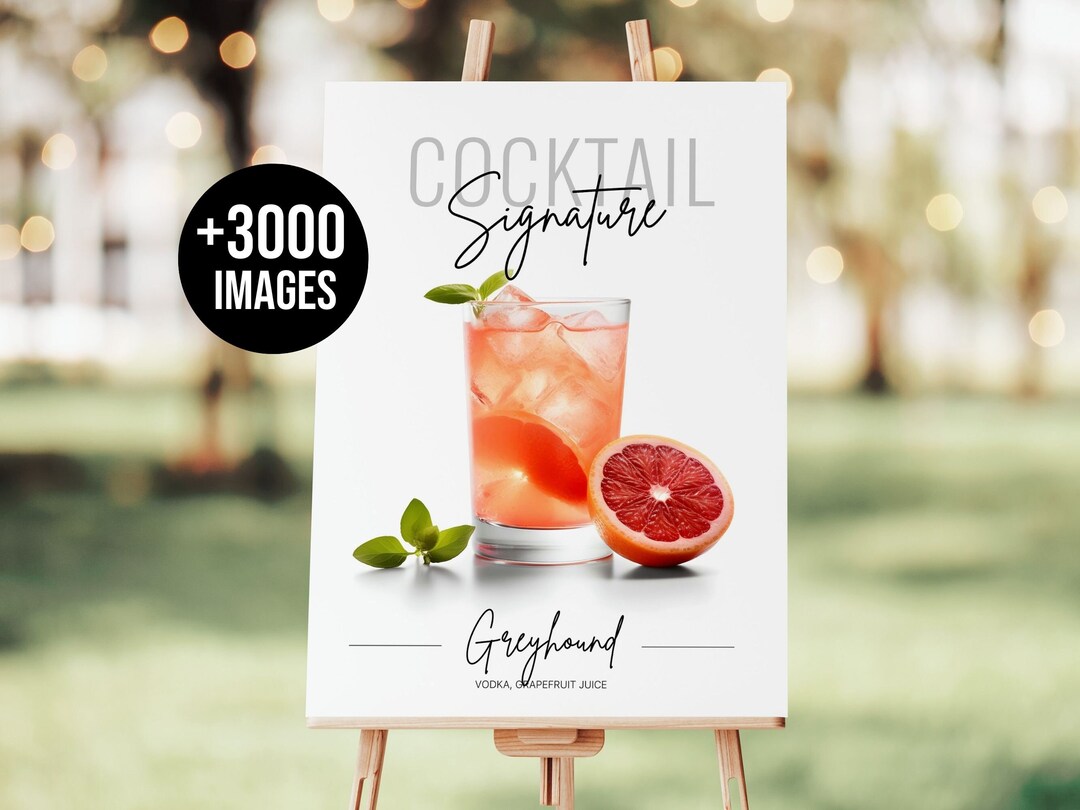 Wedding His and Her Drink Sign Template Customizable Bar Menu - Etsy