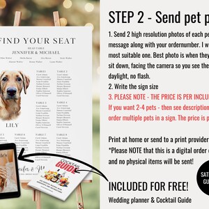Custom Dog Seating Chart Template, Pet Seating Chart Sign, Custom ...