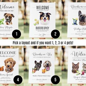 Custom Pet Welcome Sign With Signature Drink Sign Custom Welcome Dog ...