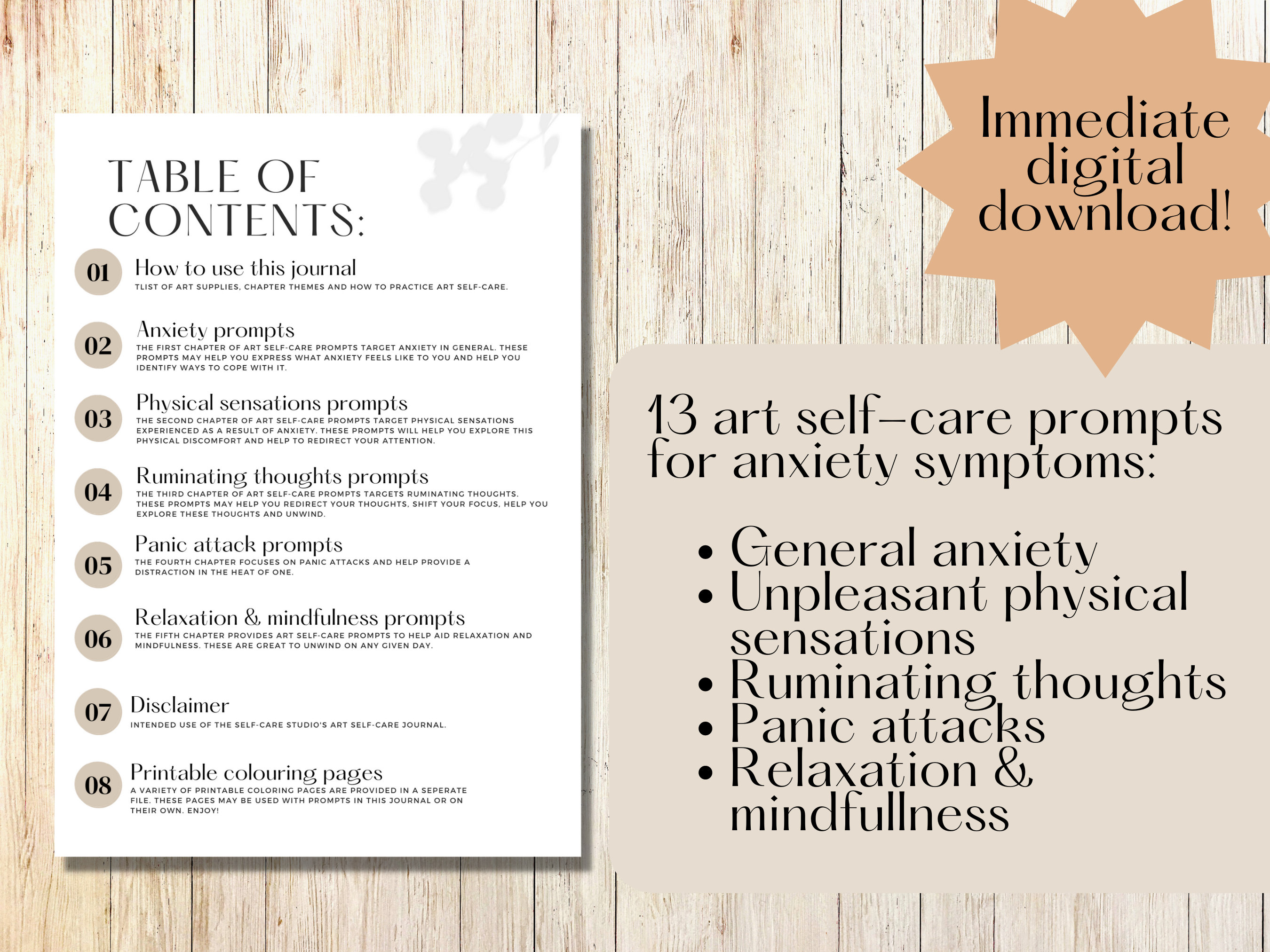 Art Therapy Anxiety Journal, Art Therapy Prompts, Mental Health Journal ...