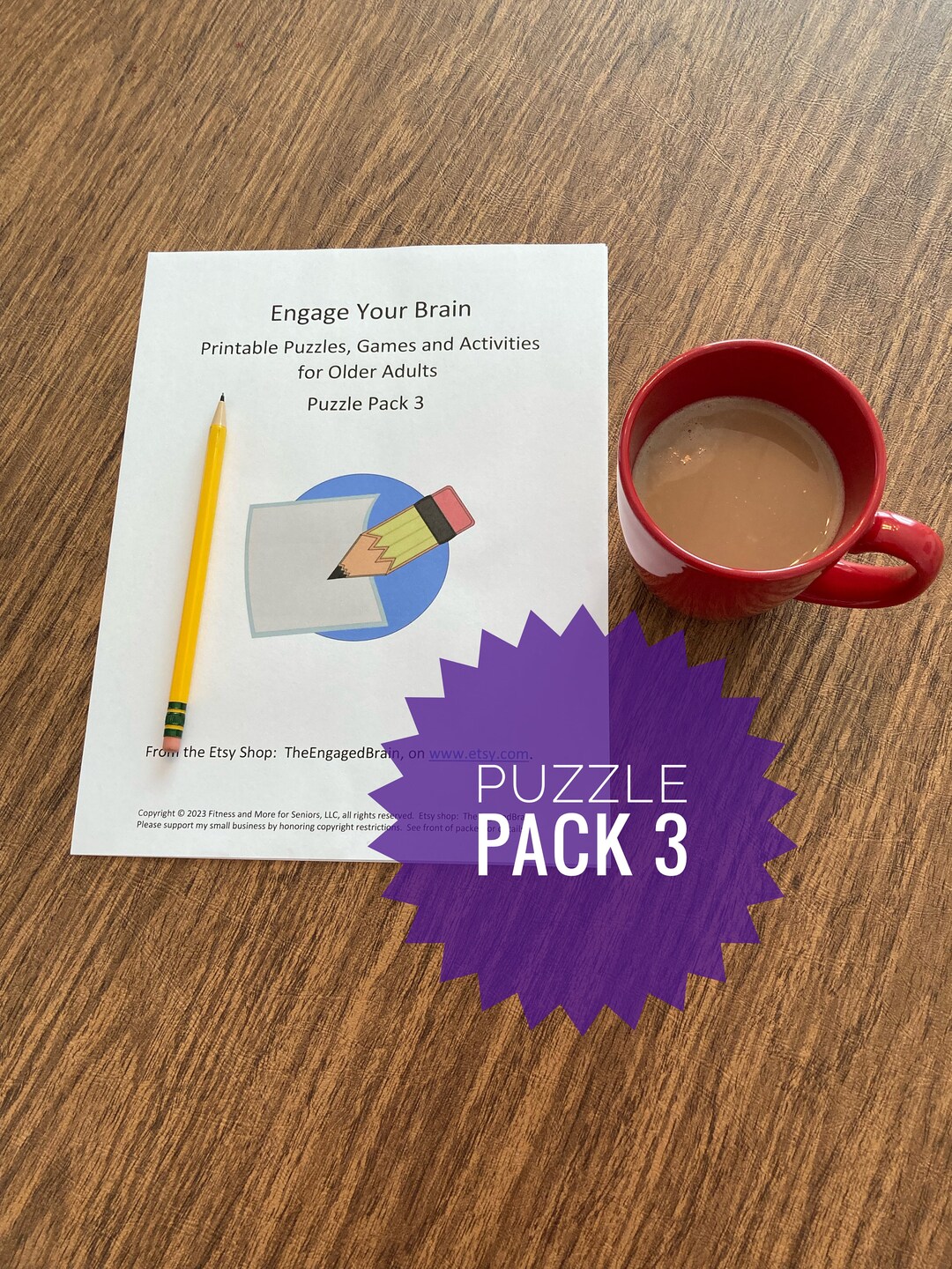 Digital Download. Engage Your Brain, 14 Printable Puzzles, Games and ...