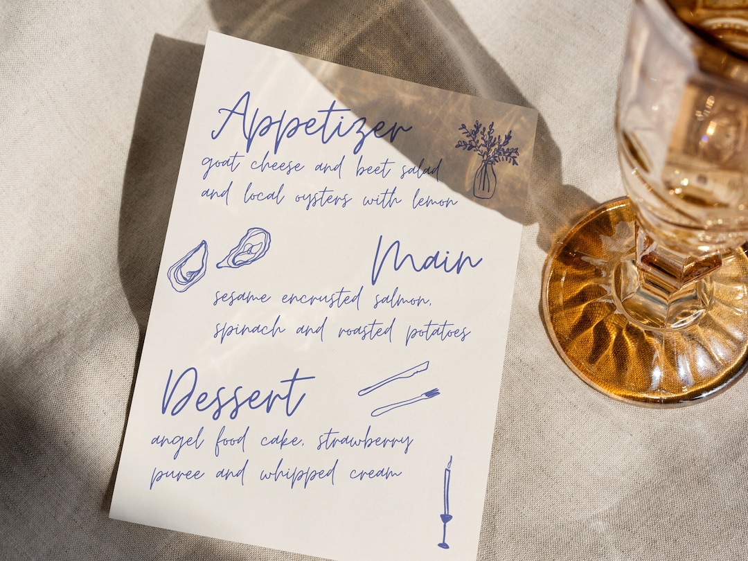 Hand Drawn Dinner Party Invitation Template | Scribble Illustrations ...