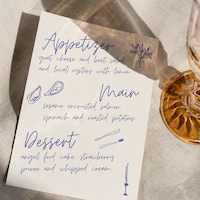 Wedding Menu, Enchanting Hand-drawn Wedding Menu - Playful and ...