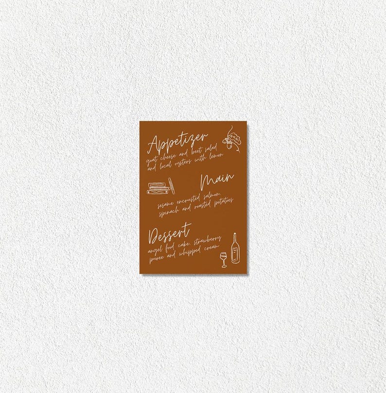 Fall Book Club Welcome Sign and Menu | Hand Drawn Illustrations - Etsy