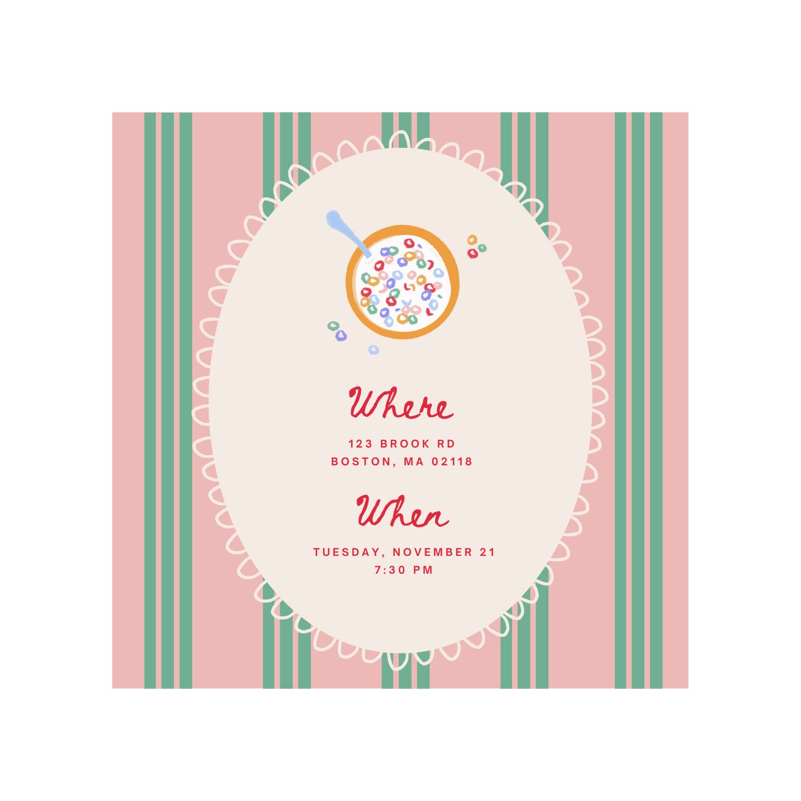 Hand Drawn Pajama Party Invitation Template Bespoke Design Trendy ...