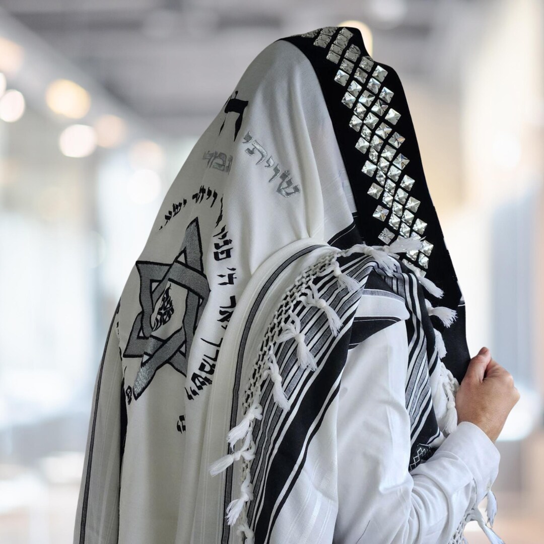 Handmade Israeli Tallit for Jewish Weddings & Bar Mitzvahs ...