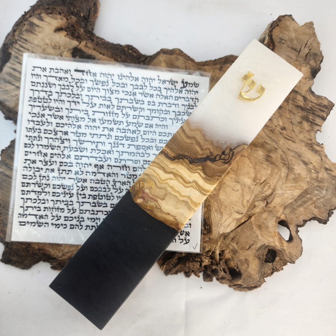 Handmade Olive Wood Mezuzah Case With Kosher Scroll: Jewish Home Gift ...