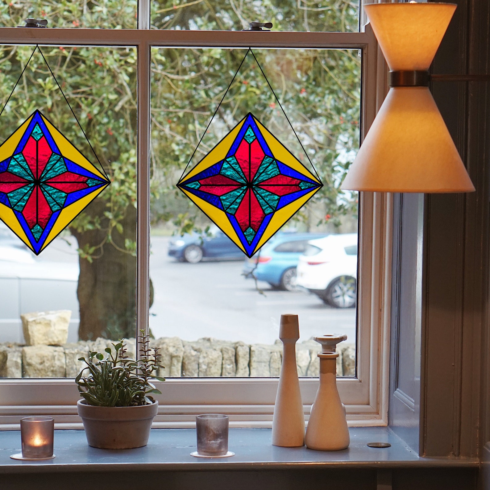 Pattern, Stained Glass, Template for Stained Glass Sun Catcher Panel ...