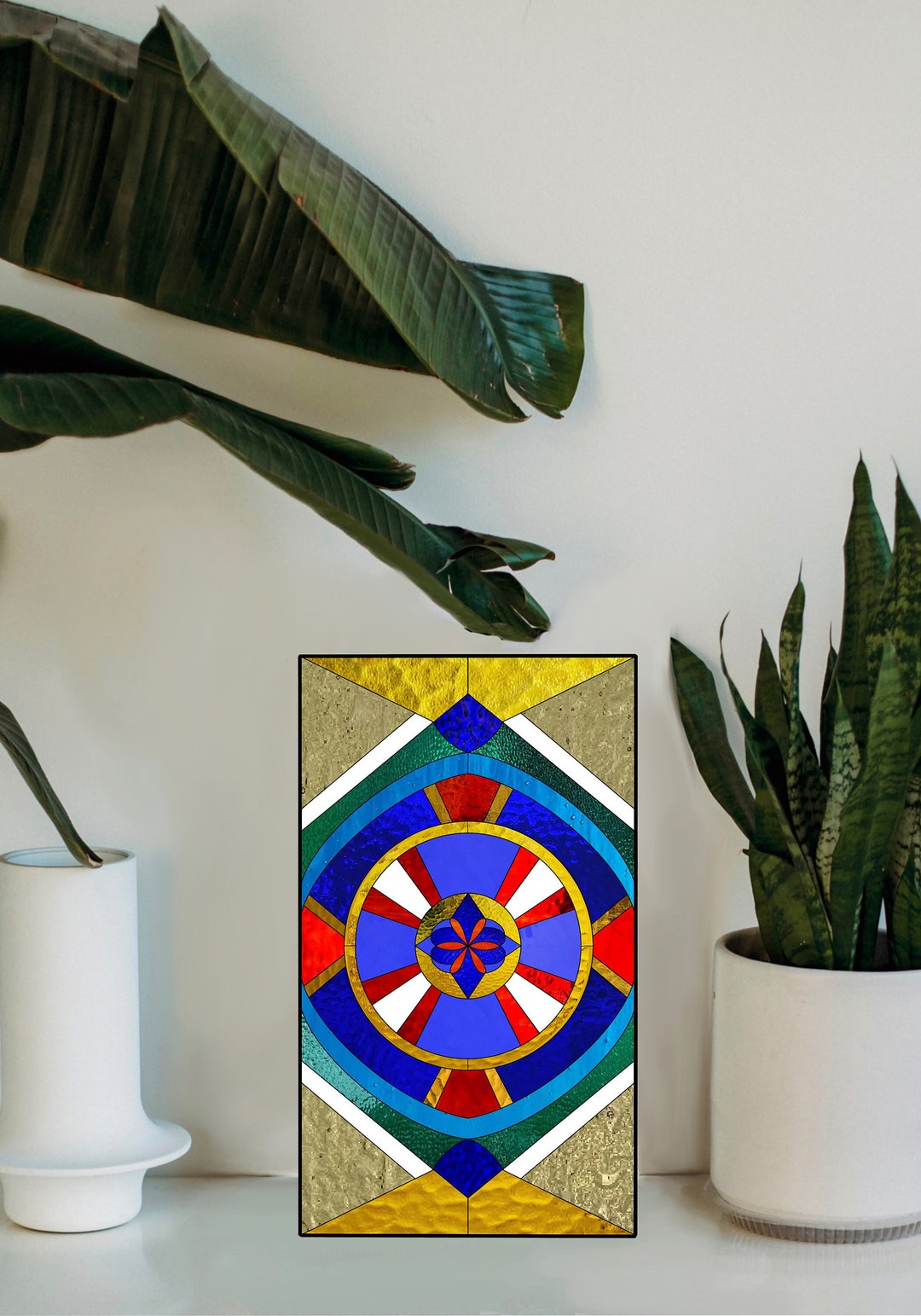 Downloadable Stained Glass Geometric Pattern, Sun Catcher Window ...