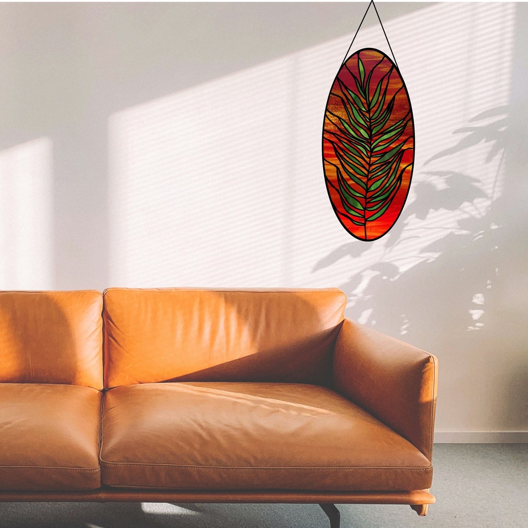 Plant Stained Glass Pattern, Digital PDF Downloadable Plant Template ...