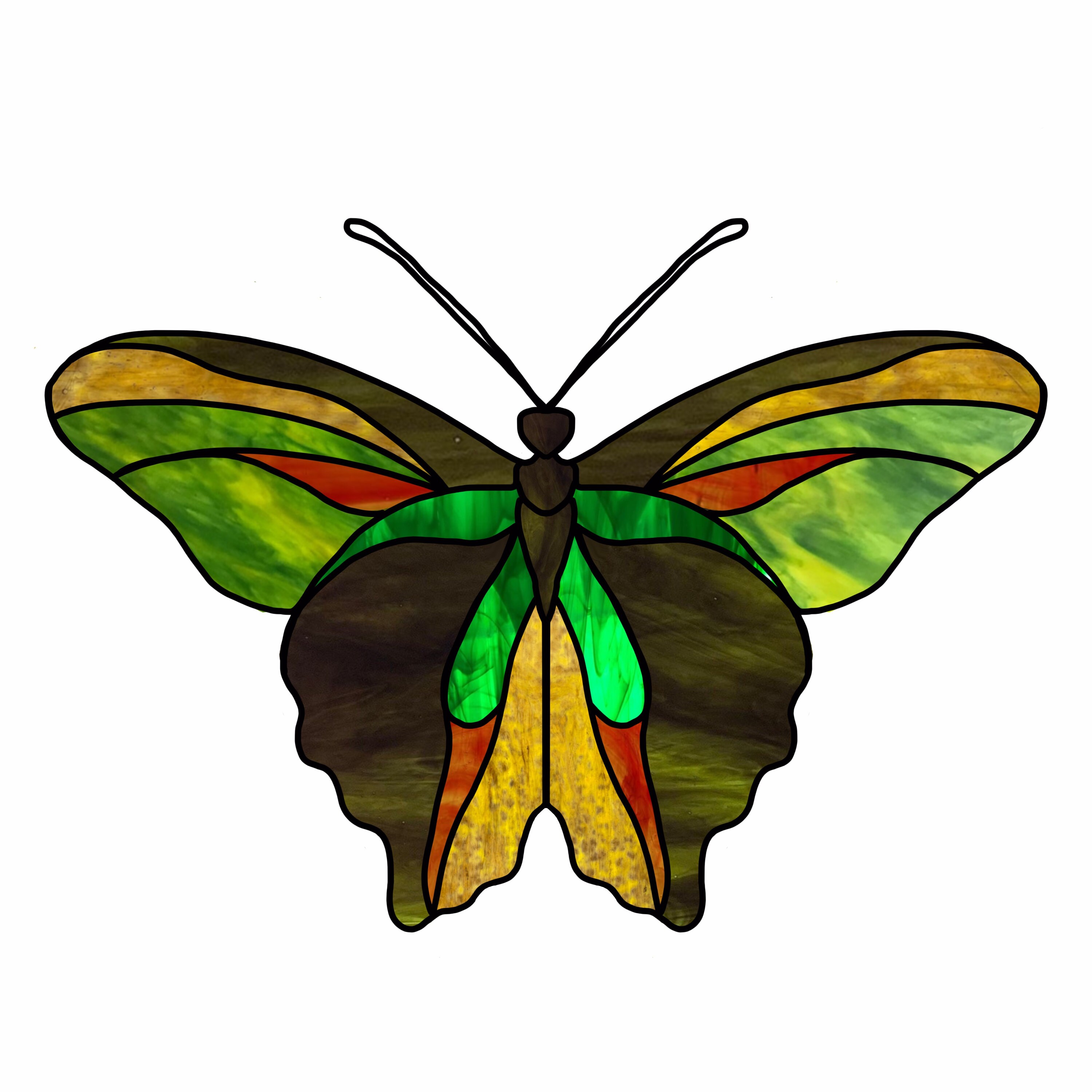 Pattern, Stained Glass Sun Catcher Butterfly Template, Instant Download ...