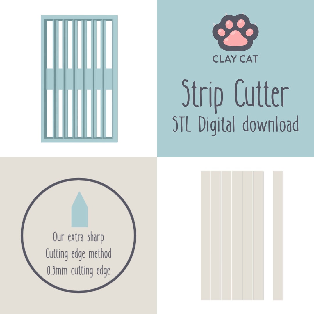 Strip Cutter | Cut Equal Polymer Clay Strips Quickly | Digital File ...