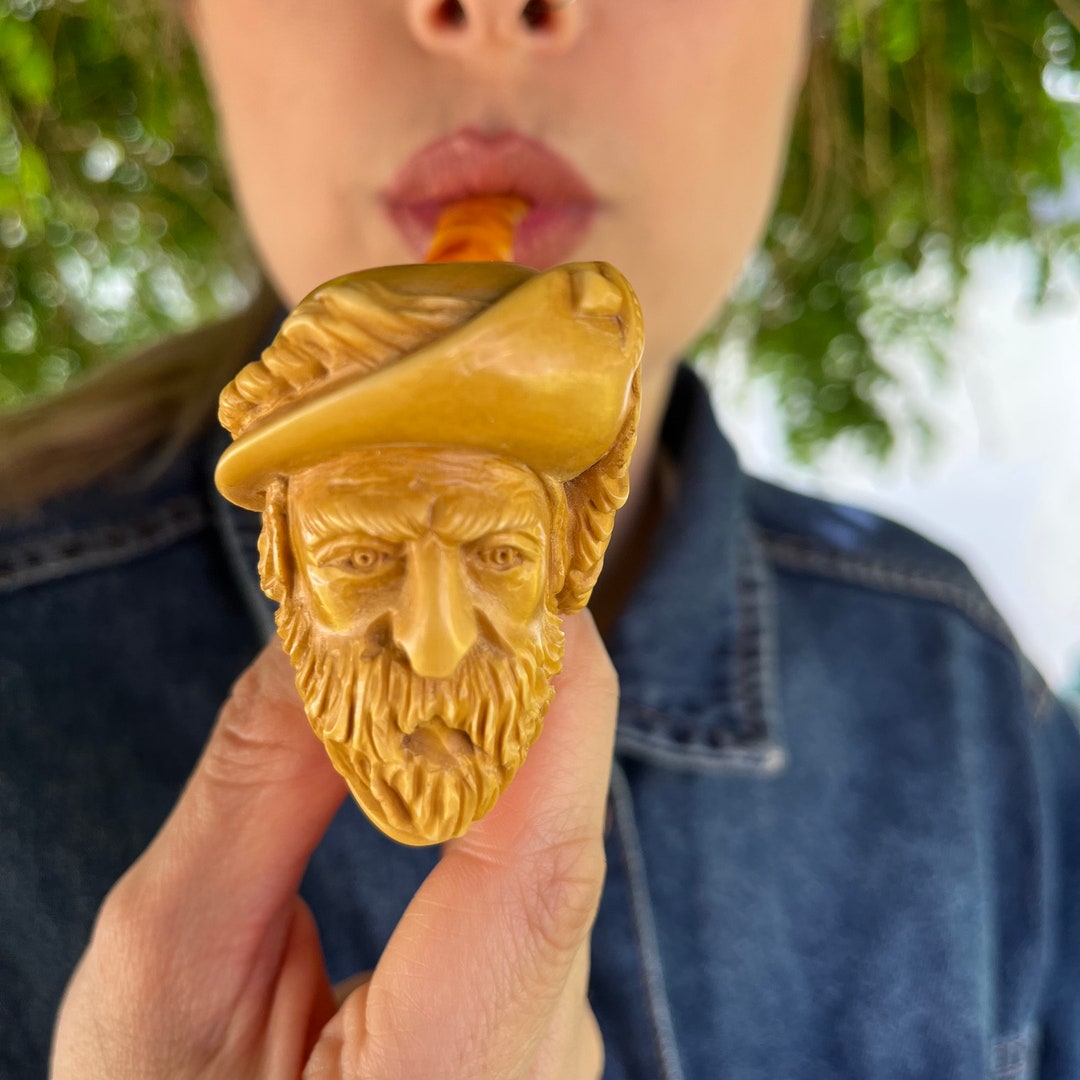 Knight Meerschaum Pipe| Stone Pipe| Special Gift| Tobacco Pipe| Gift ...