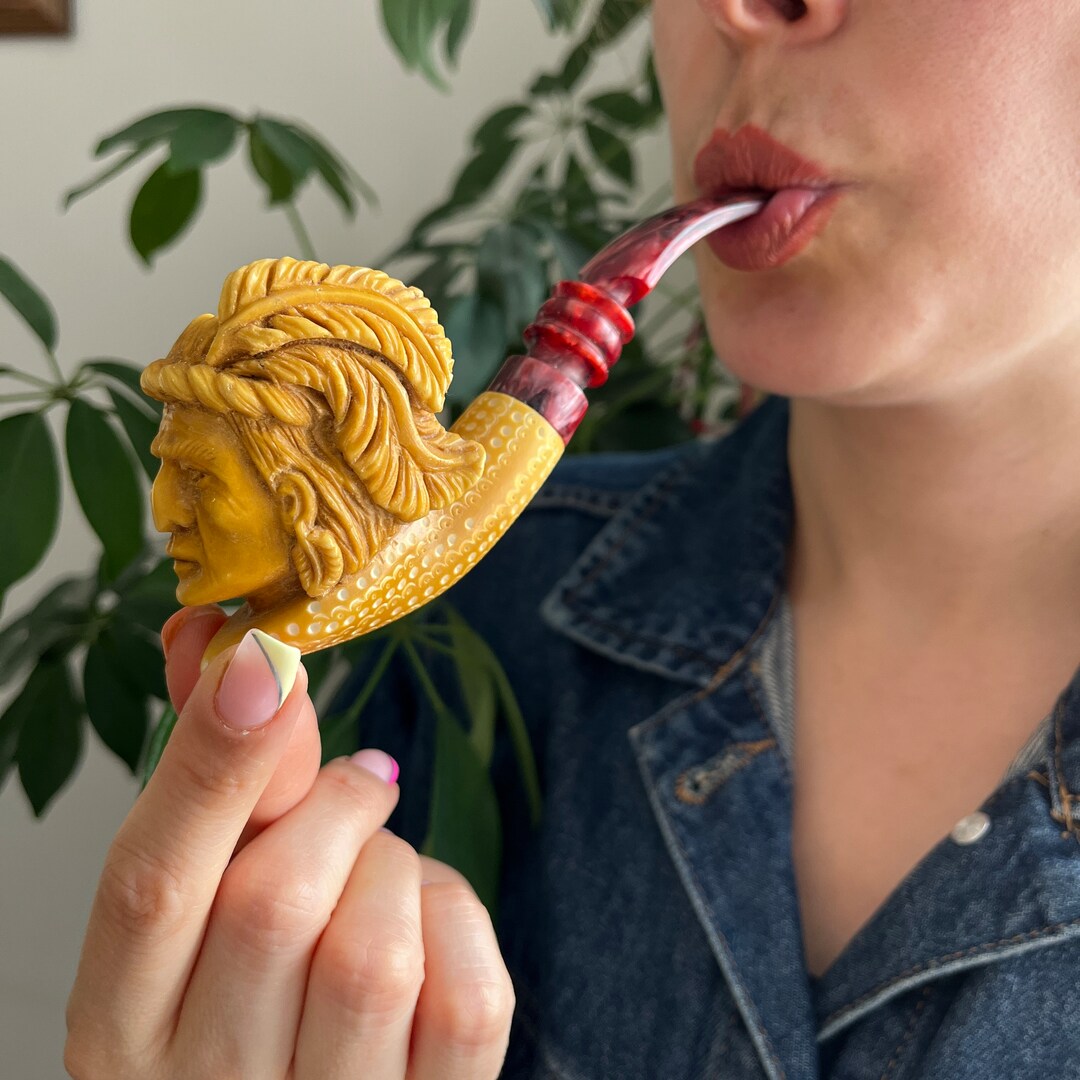 American Indian Meerschaum Pipe Stone Pipe Special Gift Gift for Him ...