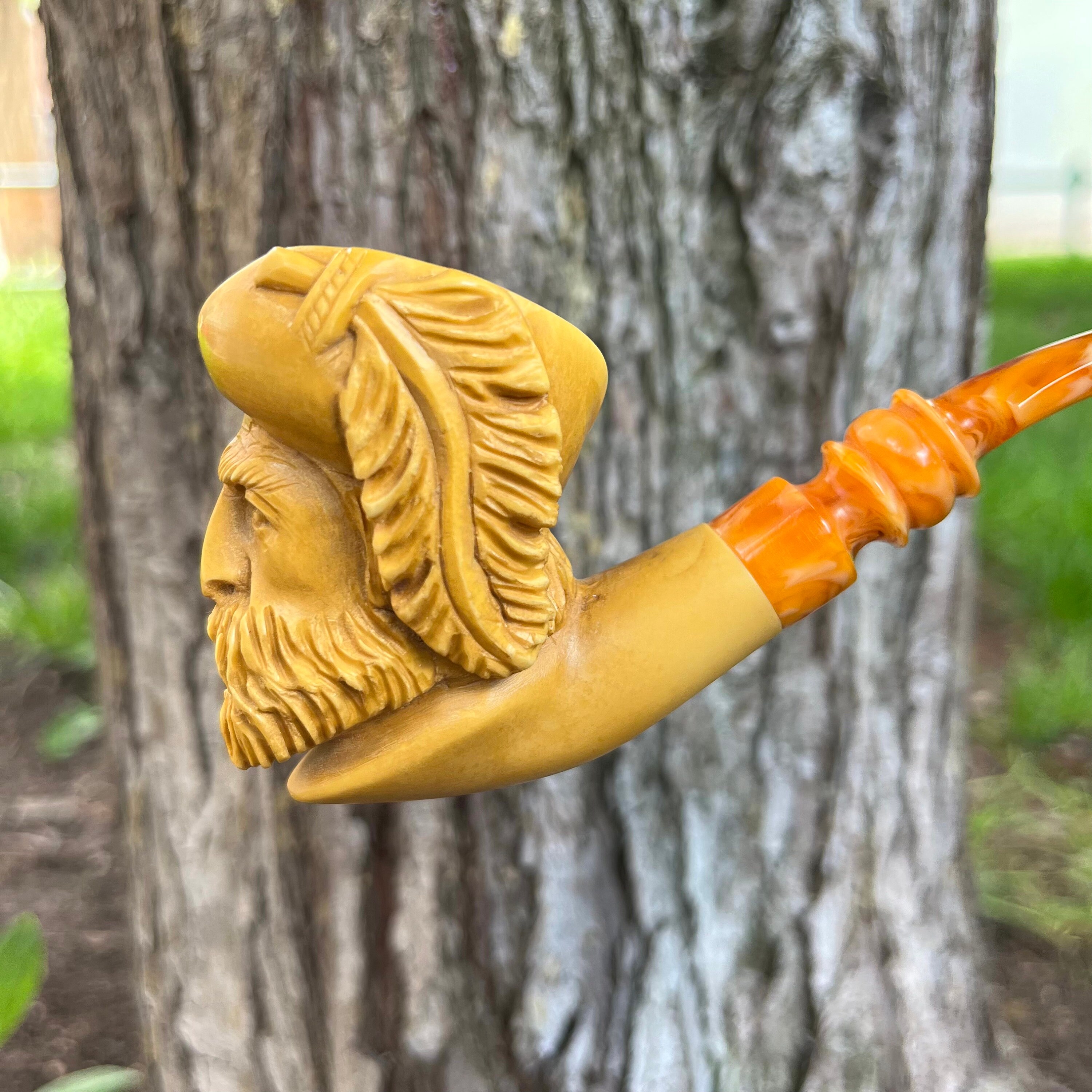 Knight Meerschaum Pipe| Stone Pipe| Special Gift| Tobacco Pipe| Gift ...