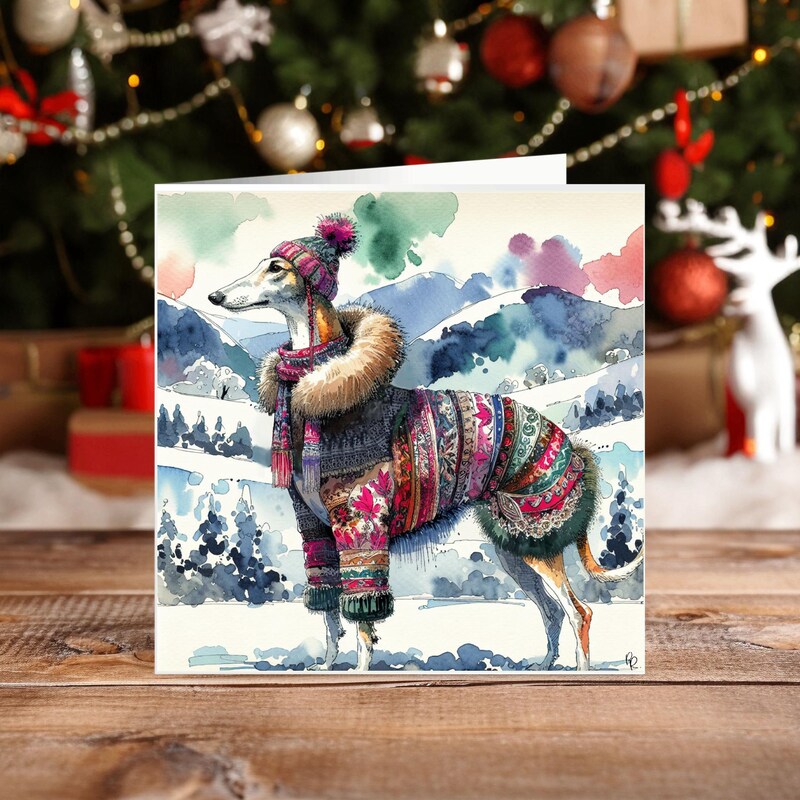 Greyhound Christmas - Etsy