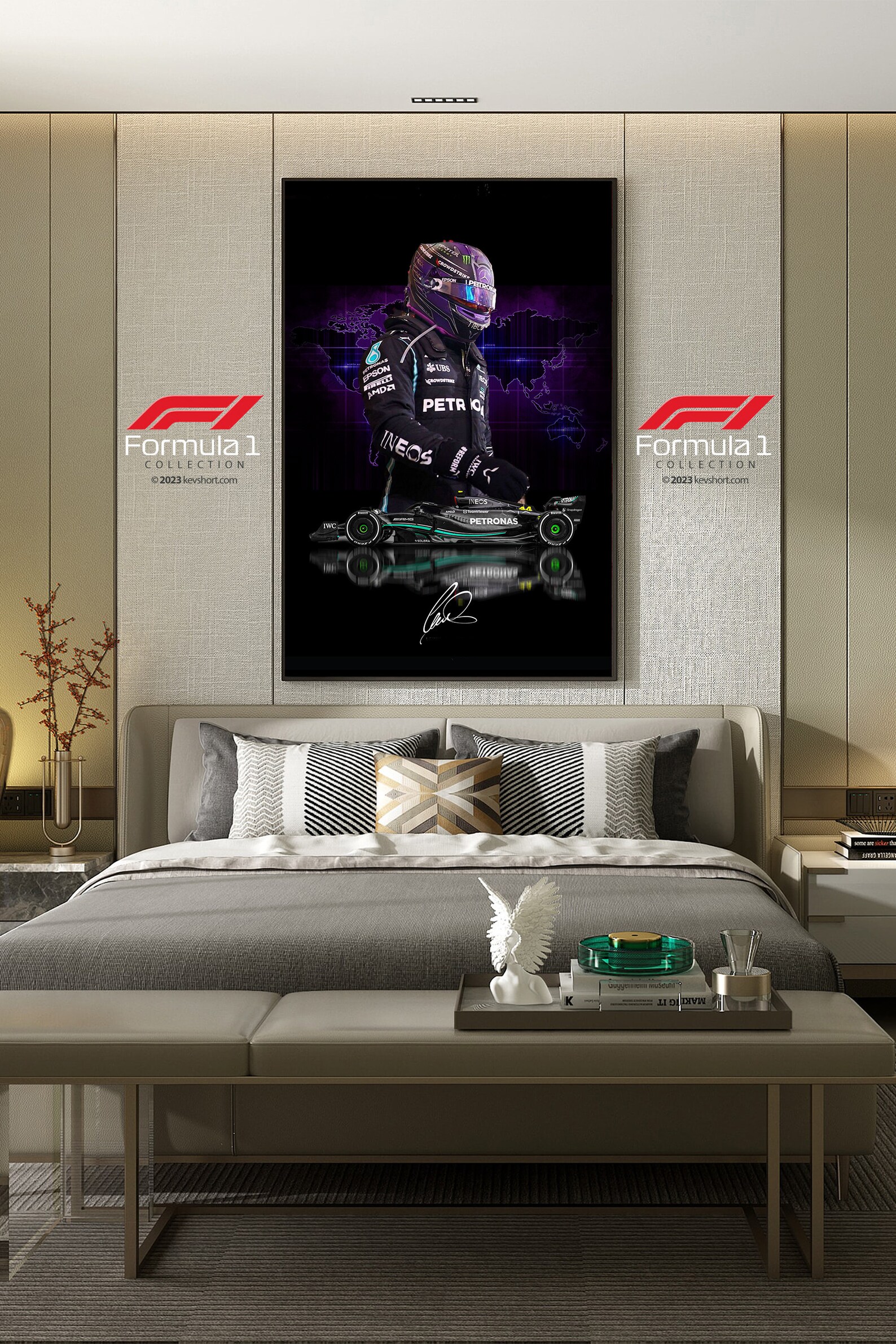 Lewis Hamilton Mercedes Formula 1 W14 Poster - F1 Racing Wall Art Print ...