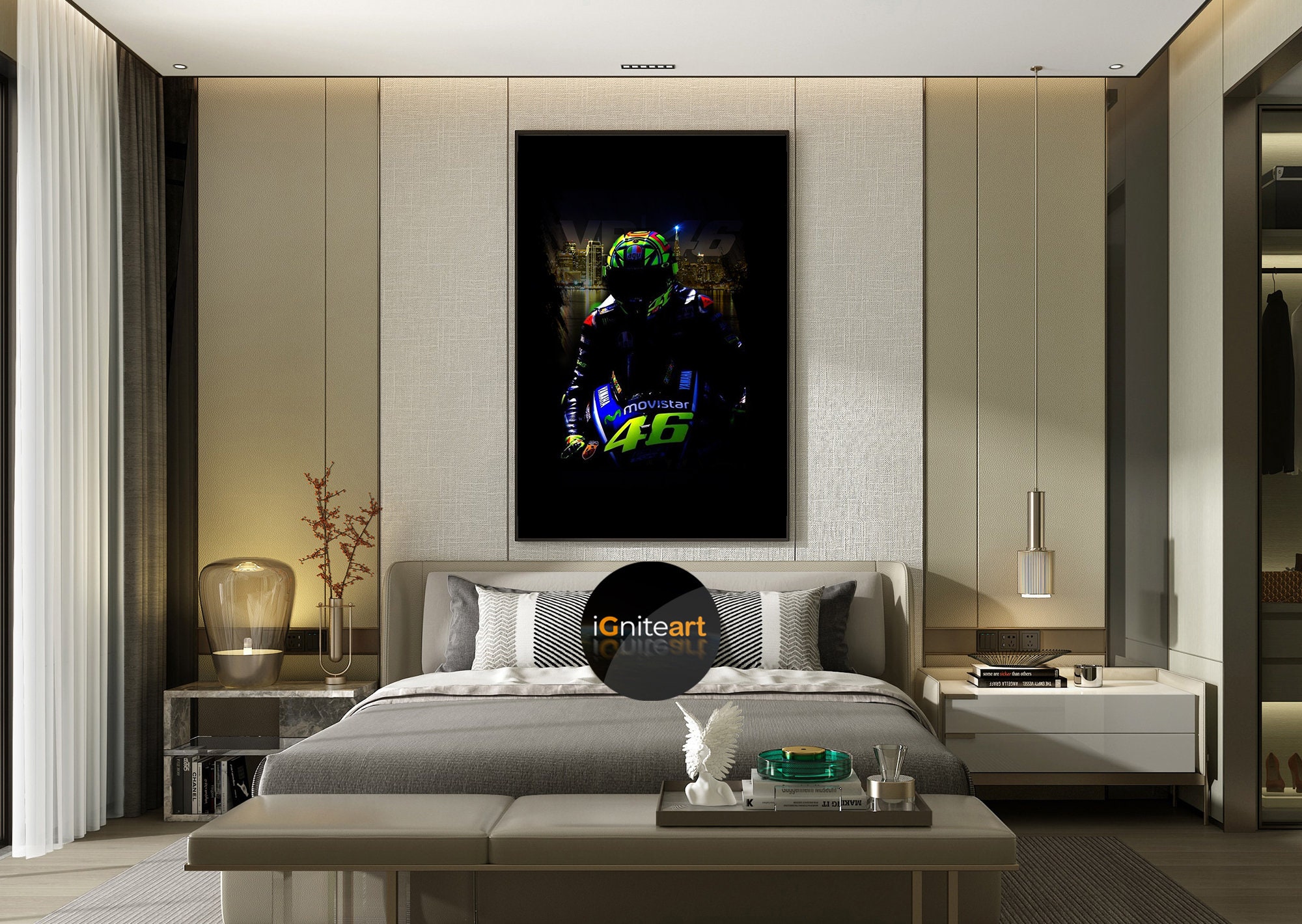 Valentino Rossi Poster, Motogp Wall Art, Digital Wall Art, 3 Versions ...