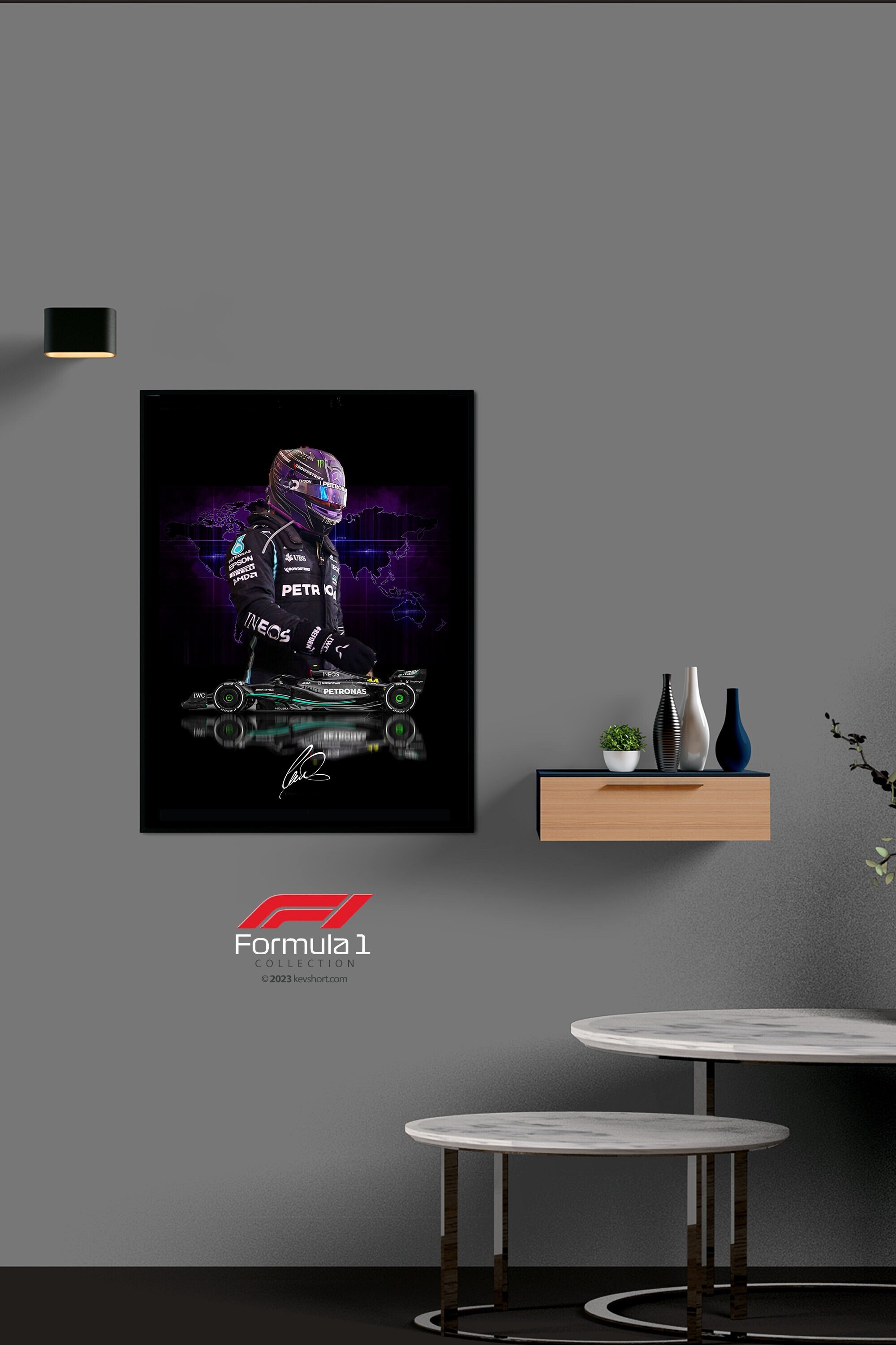 Lewis Hamilton Mercedes Formula 1 W14 Poster - F1 Racing Wall Art Print ...