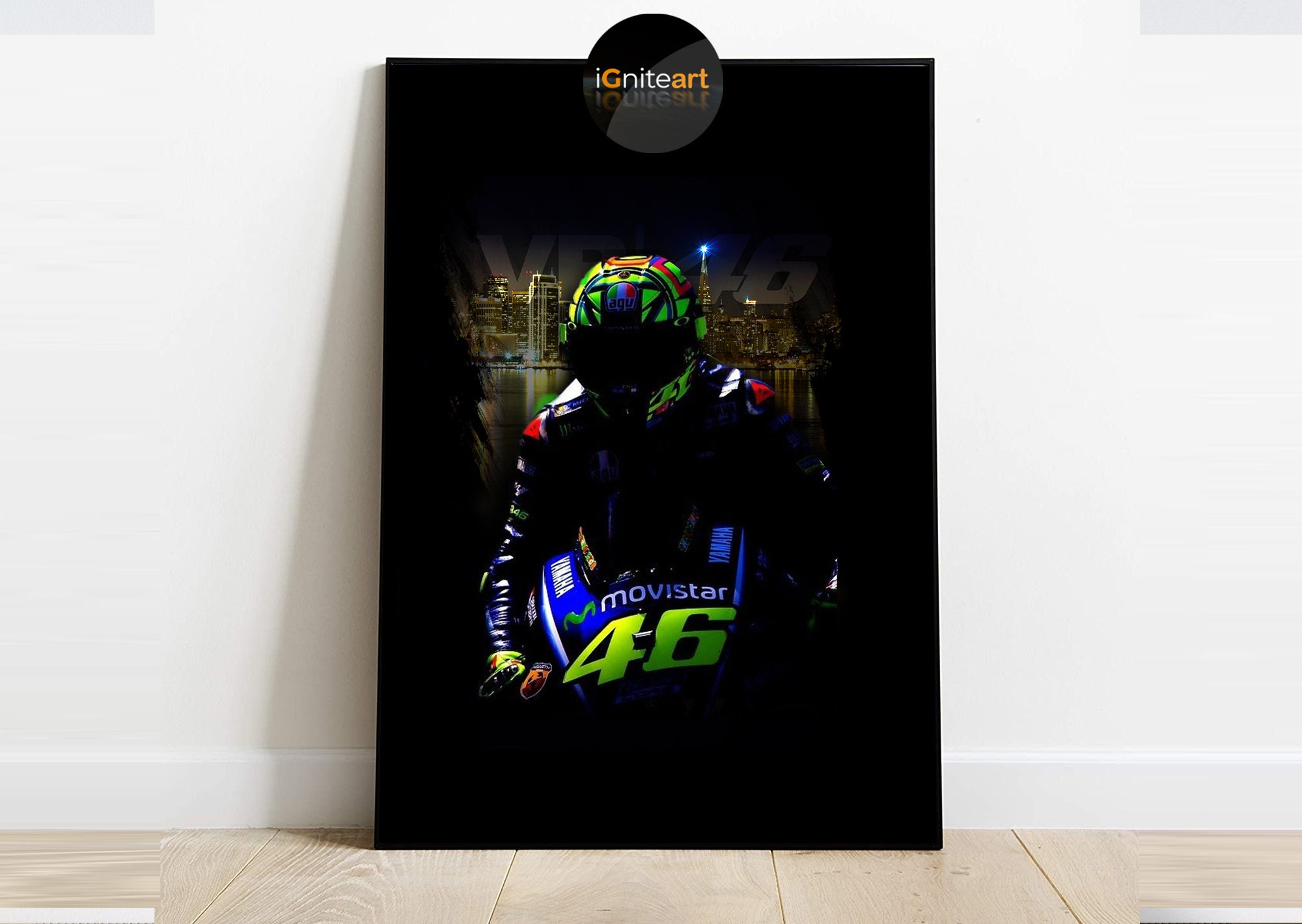 Valentino Rossi Poster, Motogp Wall Art, Digital Wall Art, 3 Versions ...