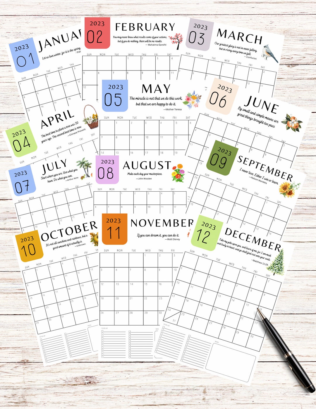 2025- 2026 Monthly Calendar Stickers- Turn Any Notebook Into a Planner ...