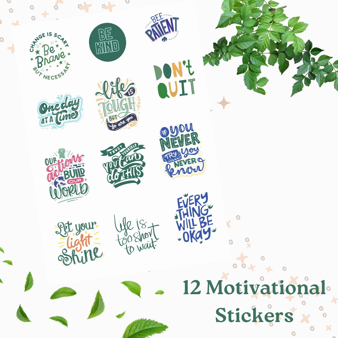 Motivational Stickers/ Quotes/ Positivity Stickers/ Planner Stickers ...