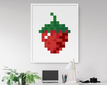 The Thinker Poster Pixels Pixel Art Digital Art Vector - Etsy