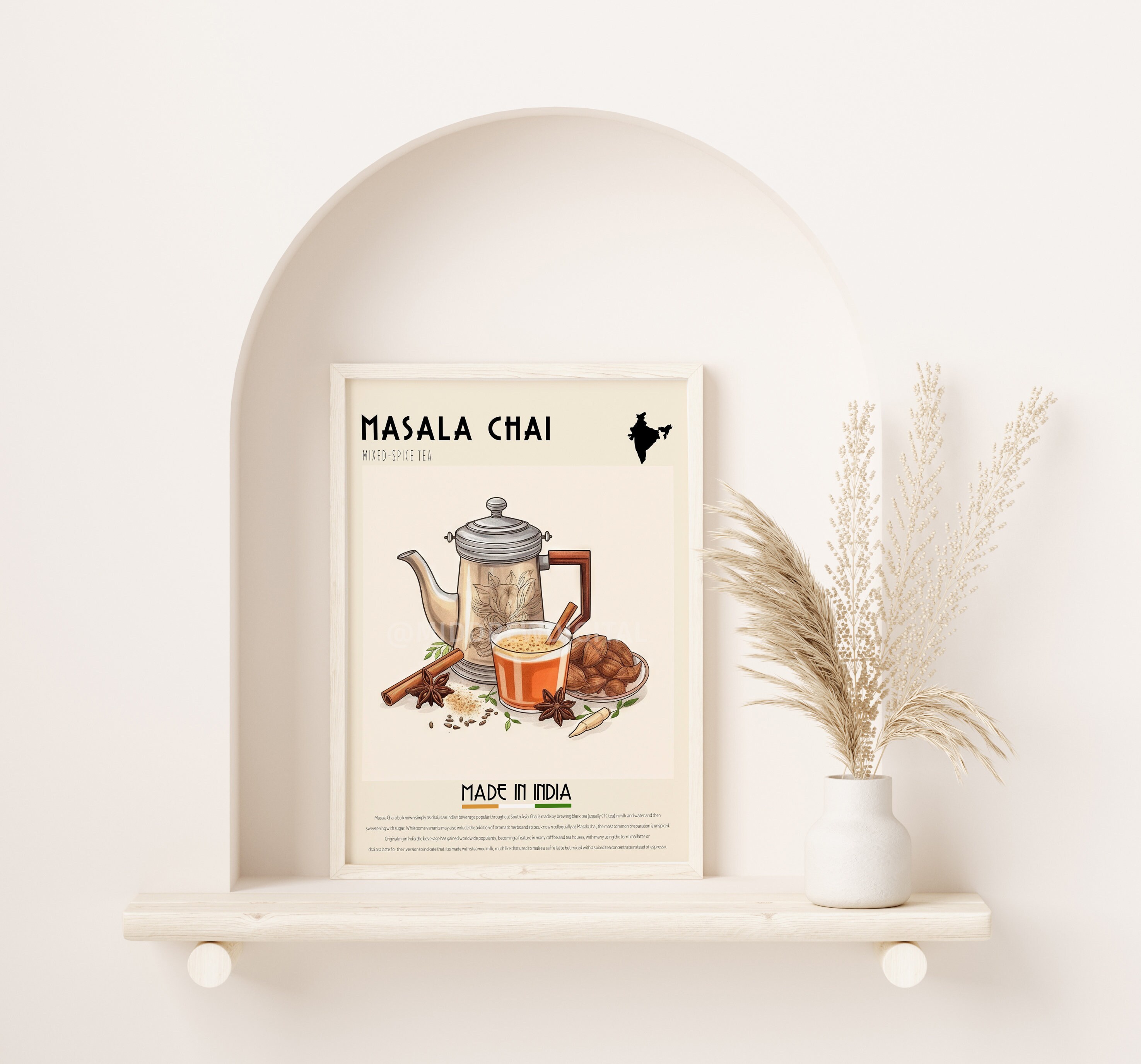 Masala Chai Poster Indian Tea Print Kitchen Wall Art Cafe - Etsy