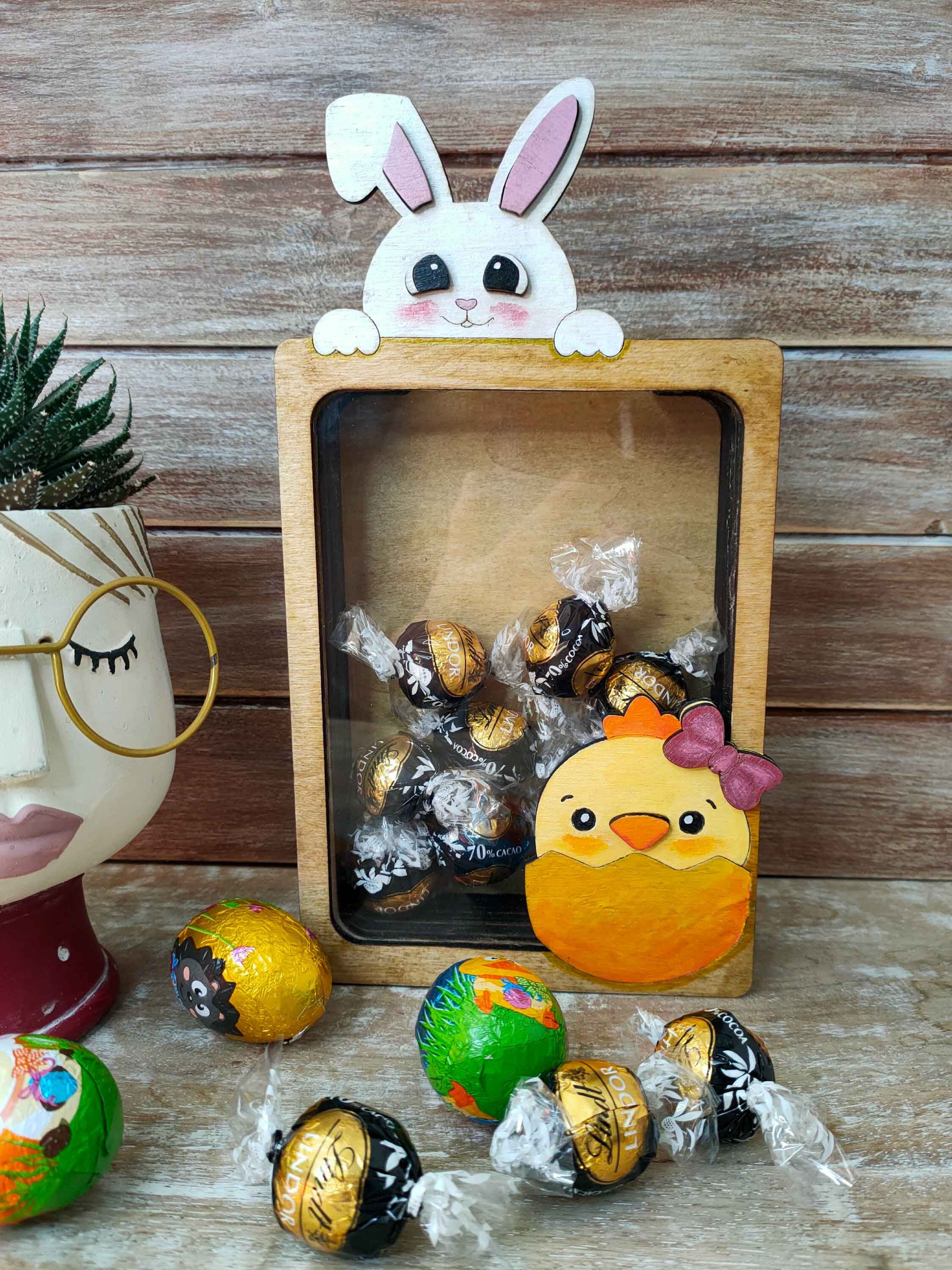 Easter Candy Box SVG Laser Cut Files for Chocolate Egg Holder or Candy Holder SVG Digital File ...