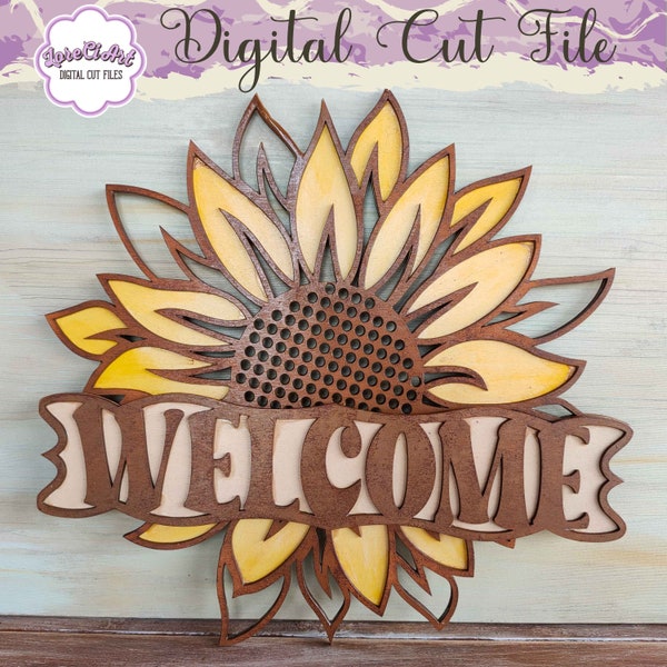Sunflower Laser Cut File Svg - Etsy