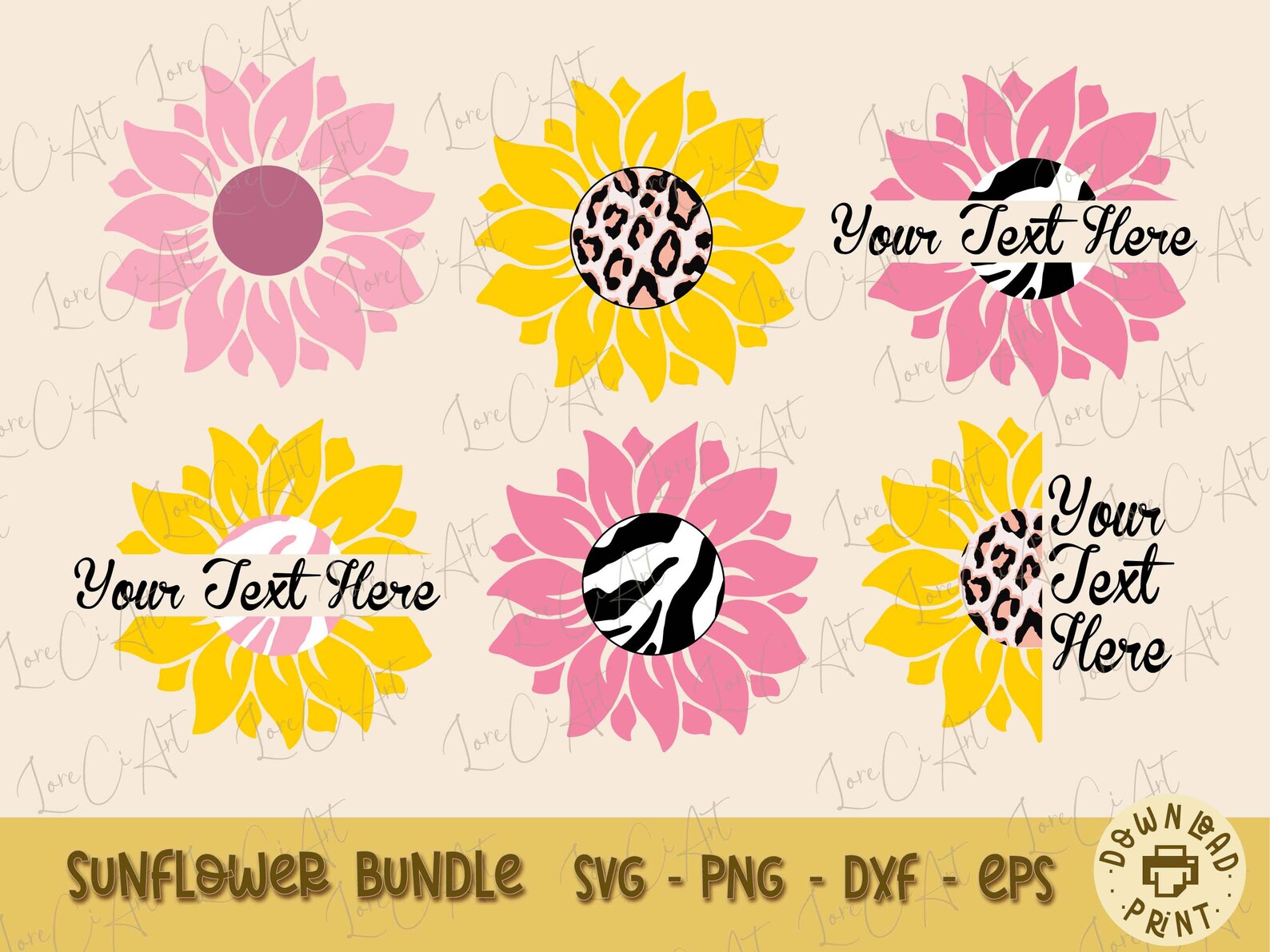 Sunflower SVG Bundle: Coquette Room Decor, Face Mask Decal (digital ...