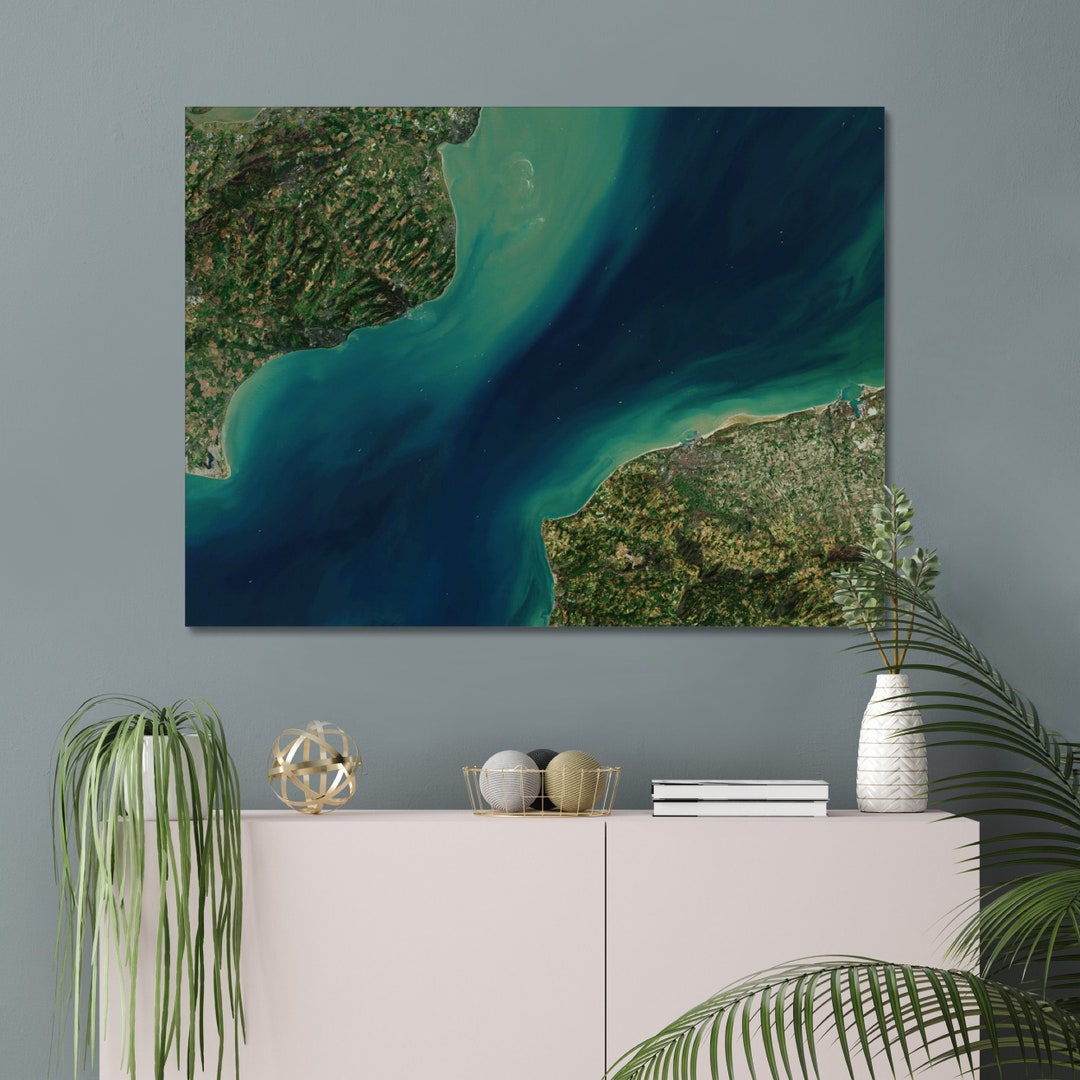 Dover Strait Canvas 3d-rendered Satellite Imagery High-resolution ...