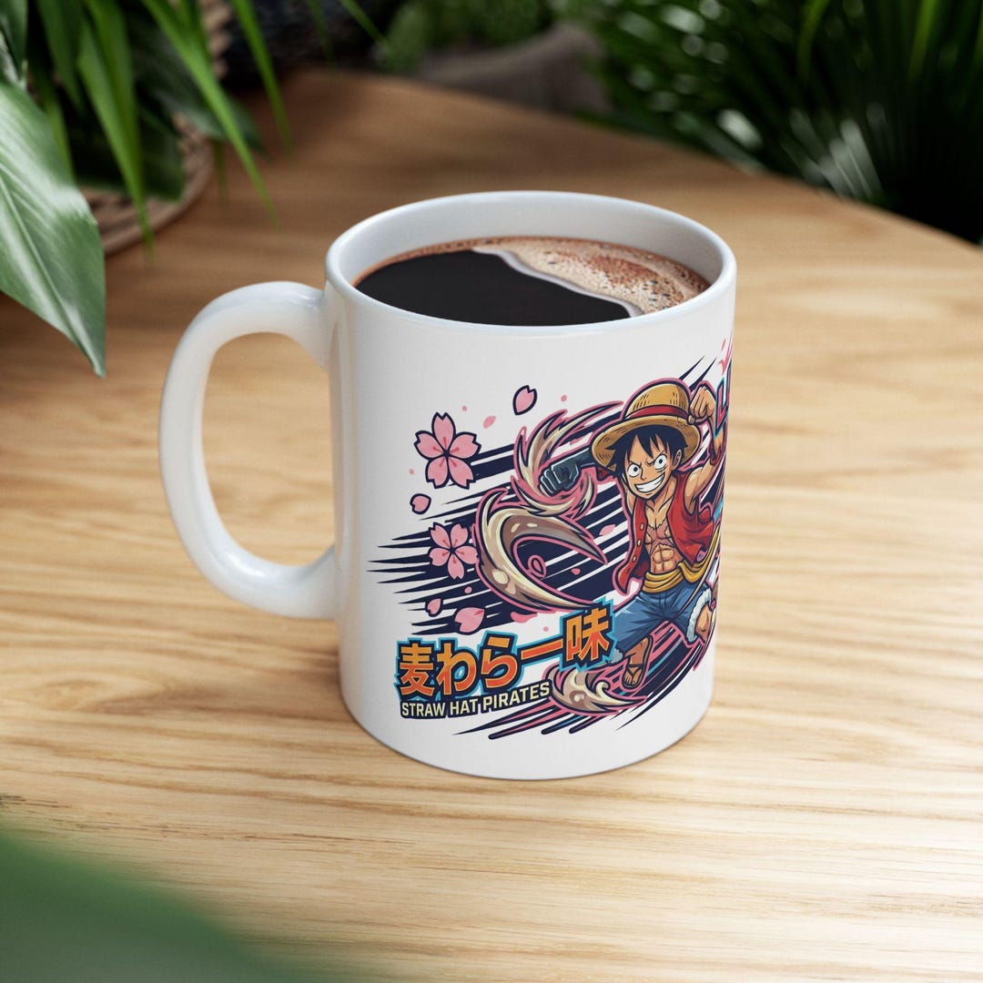 One Piec Mug, Anime Coffee Cup, Luffy & Straw Hat Pirates Gift, Ninja ...