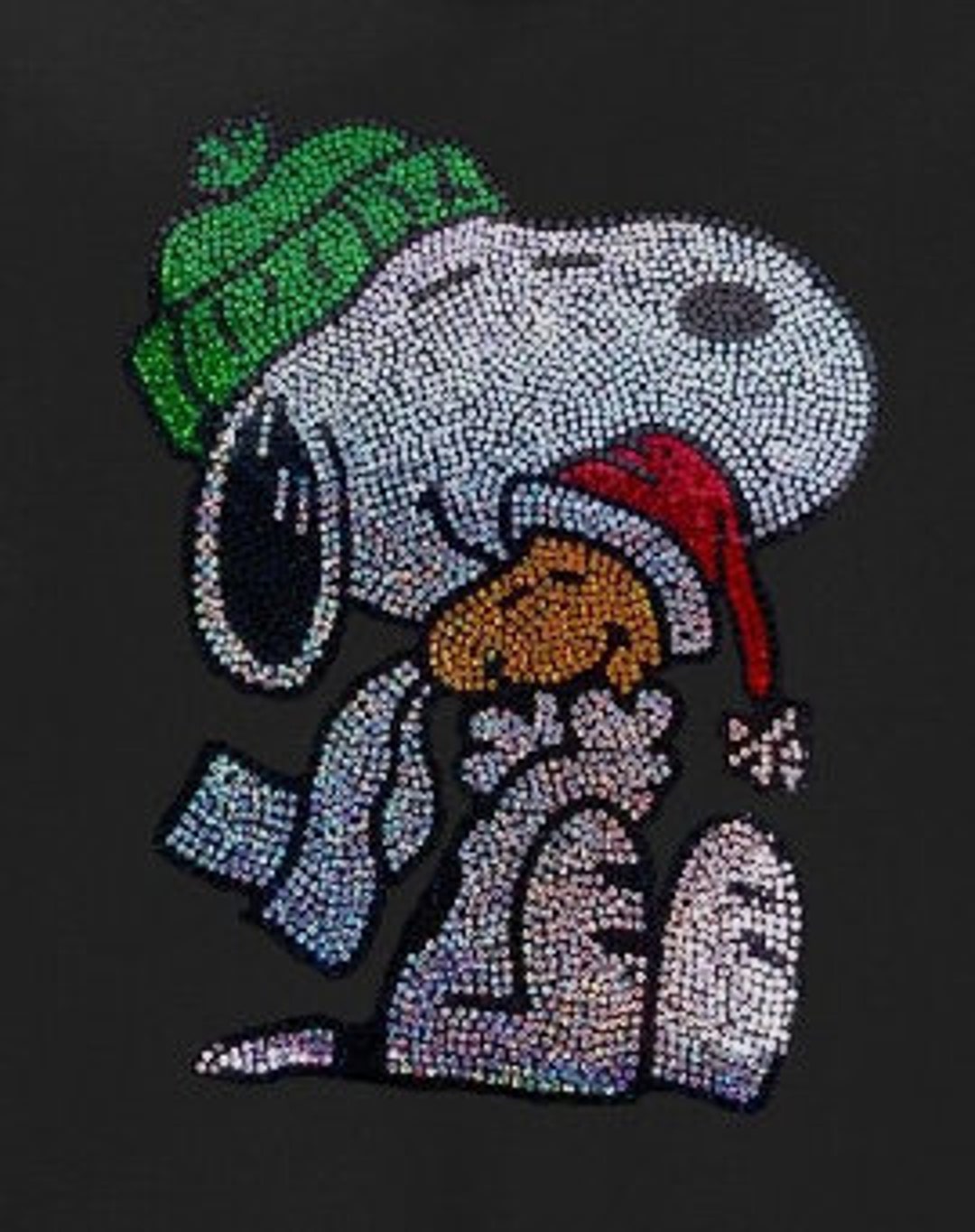 Spangle Snoopy & Peanut Inspired Christmas Ladies Vneck Bling - Etsy