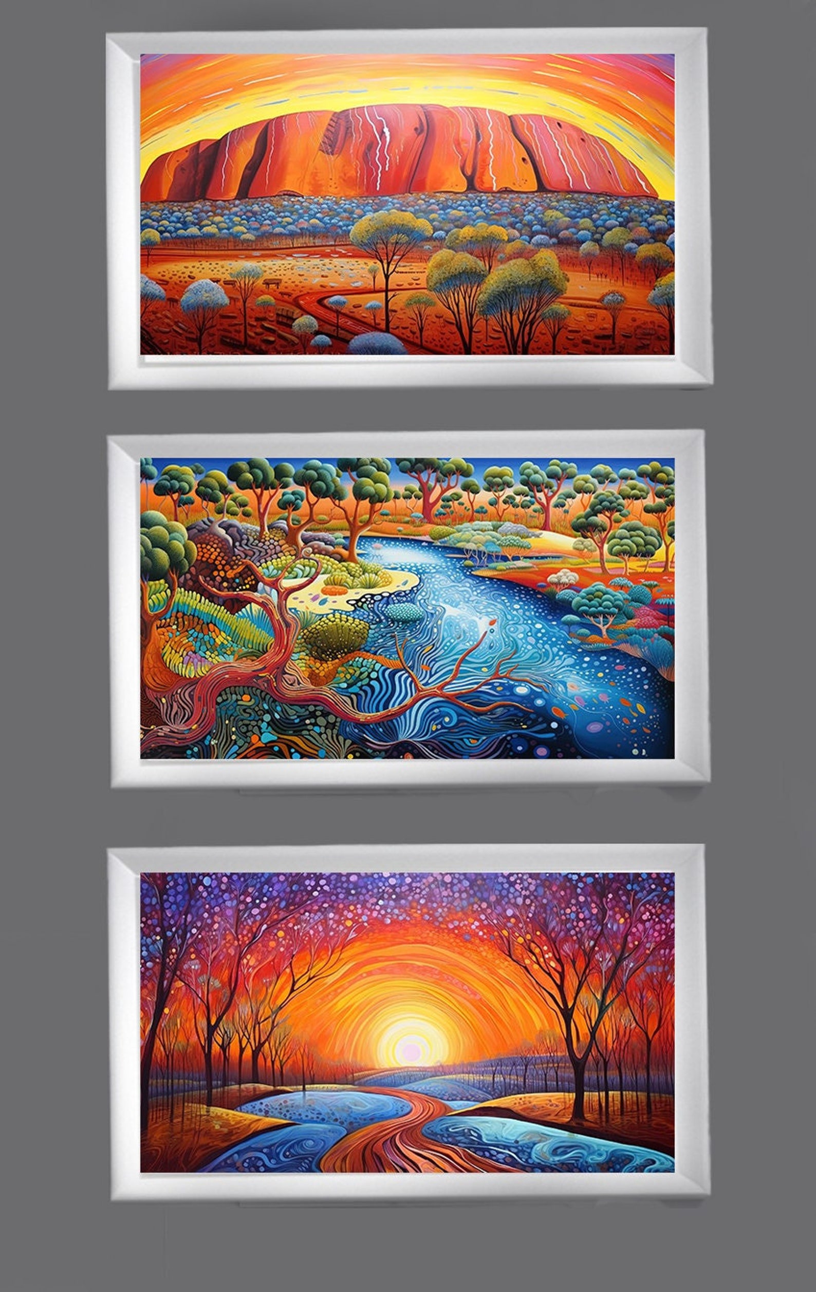 3 Original Beautiful Native Australian Aboriginal Prints Bundle of 3 ...