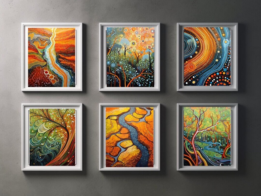 6 Original Beautiful Native Australian Aboriginal Prints Bundle of 6 ...