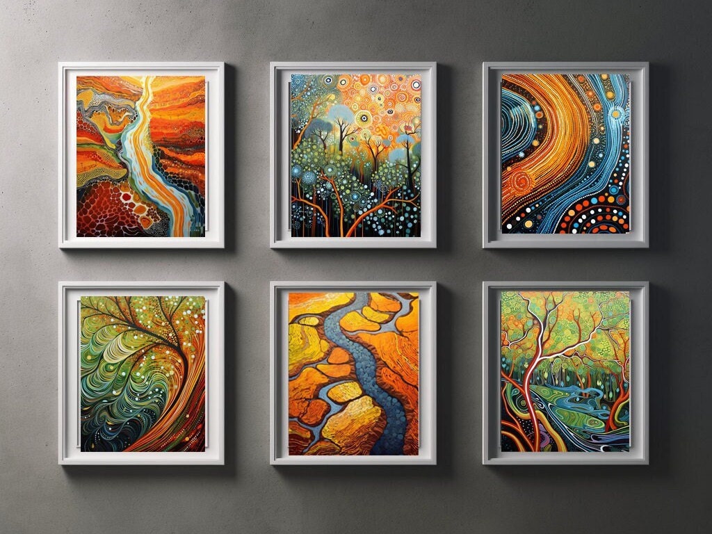 Original Outstanding Australian Landscape Aboriginal Art Prints, Art ...