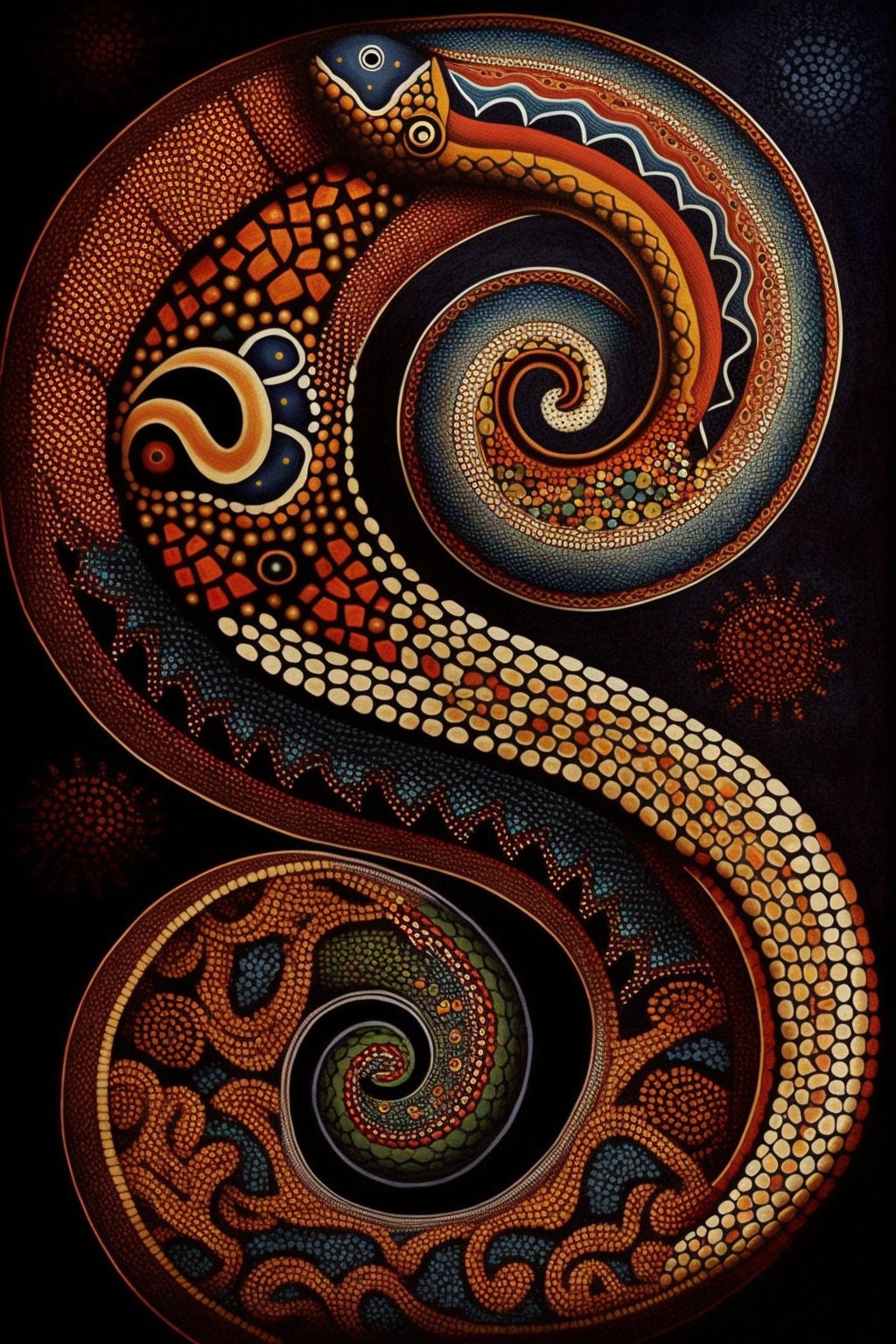 Contemporary Australian Aboriginal Art Prints - 5 Original Digital ...