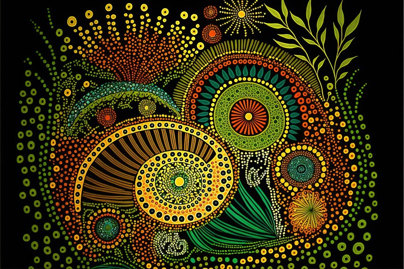 8 Printable Original Beautiful Native Australian Aboriginal Prints ...