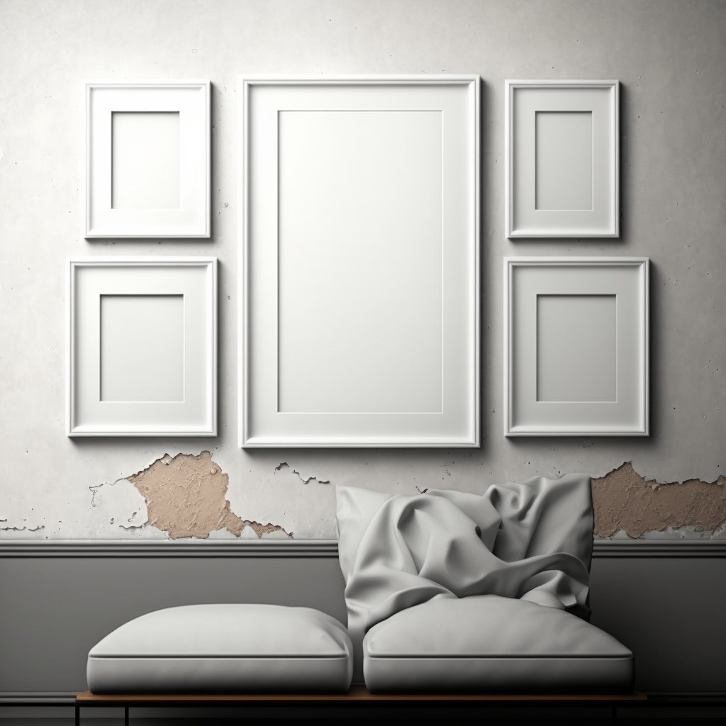 5-6 Frames Gallery Wall Mockup, Printable Art Mockup, Gallery Art Set ...