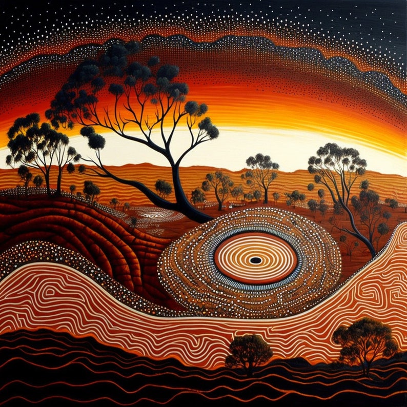 8 Original Beautiful Native Australian Aboriginal Prints Bundle of 8 Digital Prints Eclectic ...