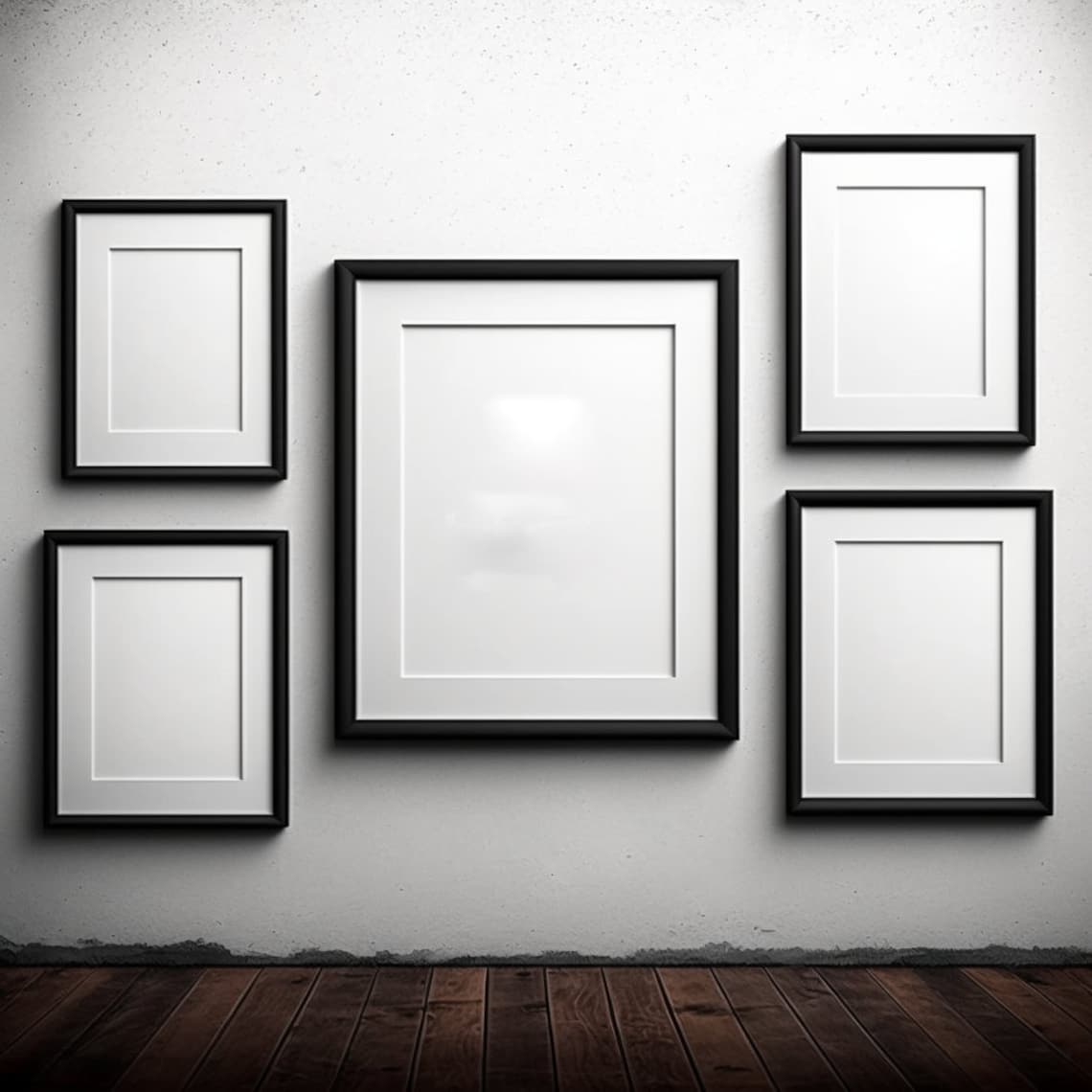 5-6 Frames Gallery Wall Mockup, Printable Art Mockup, Gallery Art Set ...
