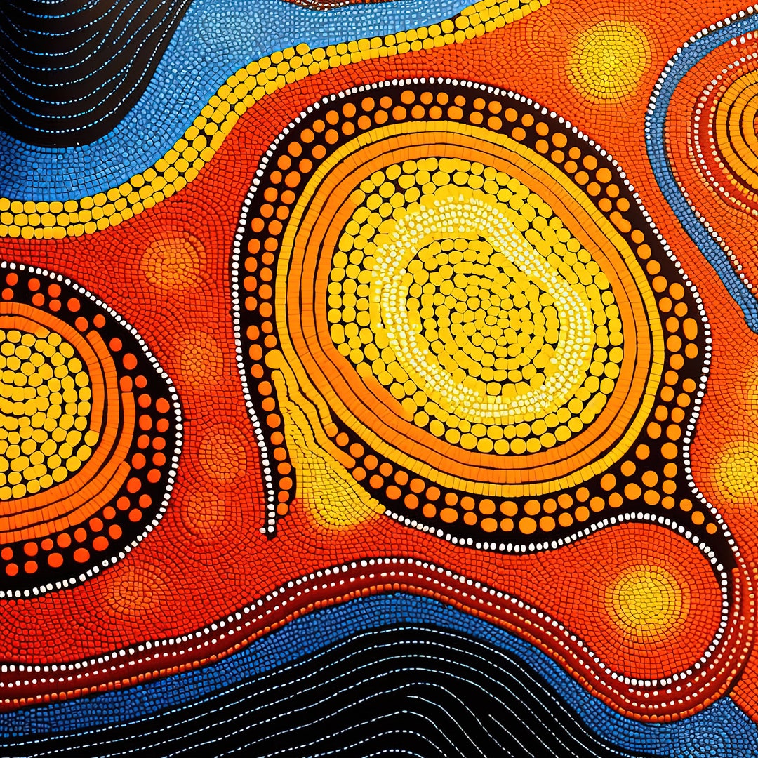 8 Printable Original Beautiful Native Australian Aboriginal Prints ...