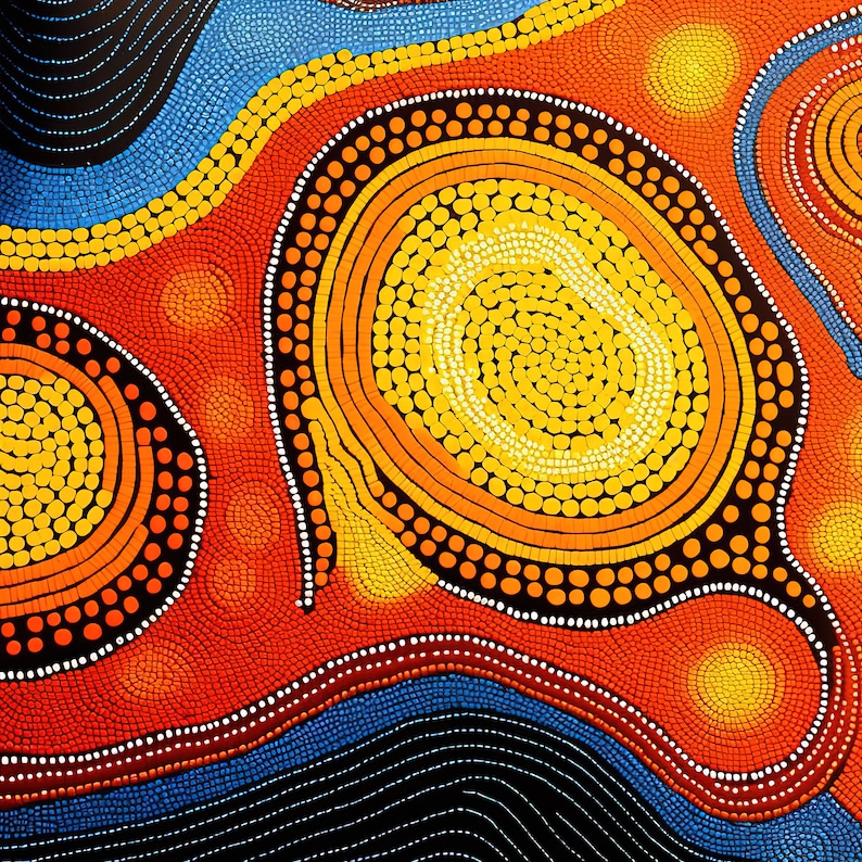 8 Printable Original Beautiful Native Australian Aboriginal Prints ...