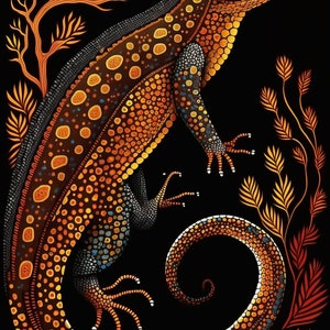 Contemporary Australian Aboriginal Art Prints - 5 Original Digital ...