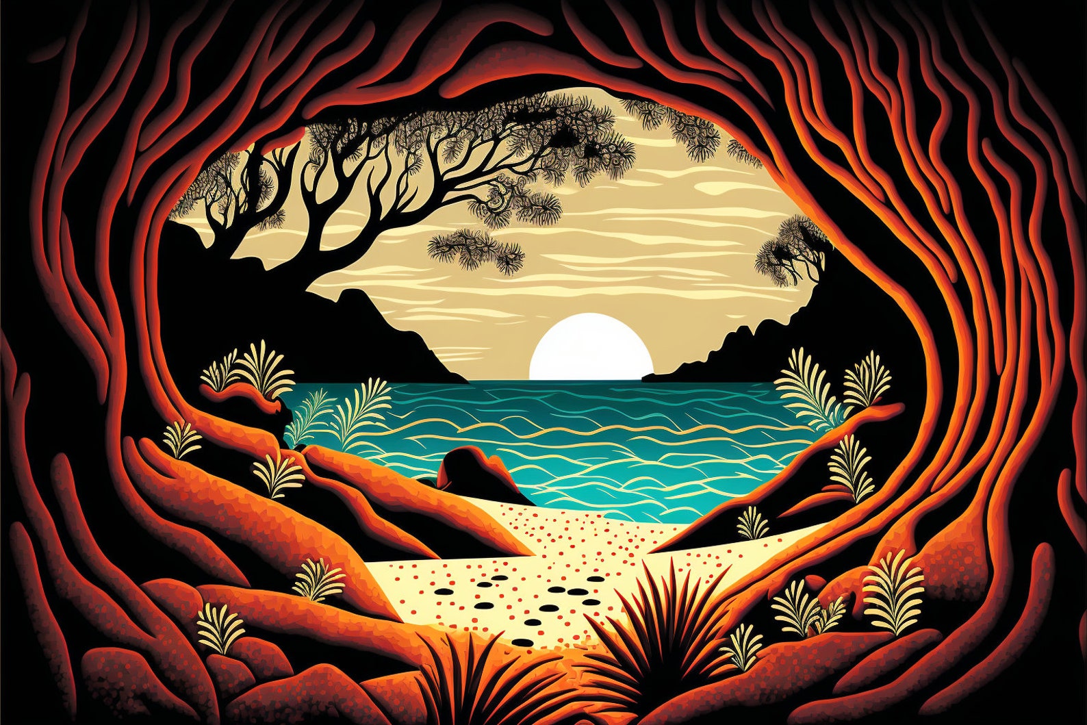 8 Original Beautiful Native Australian Aboriginal Prints Bundle of 8 ...