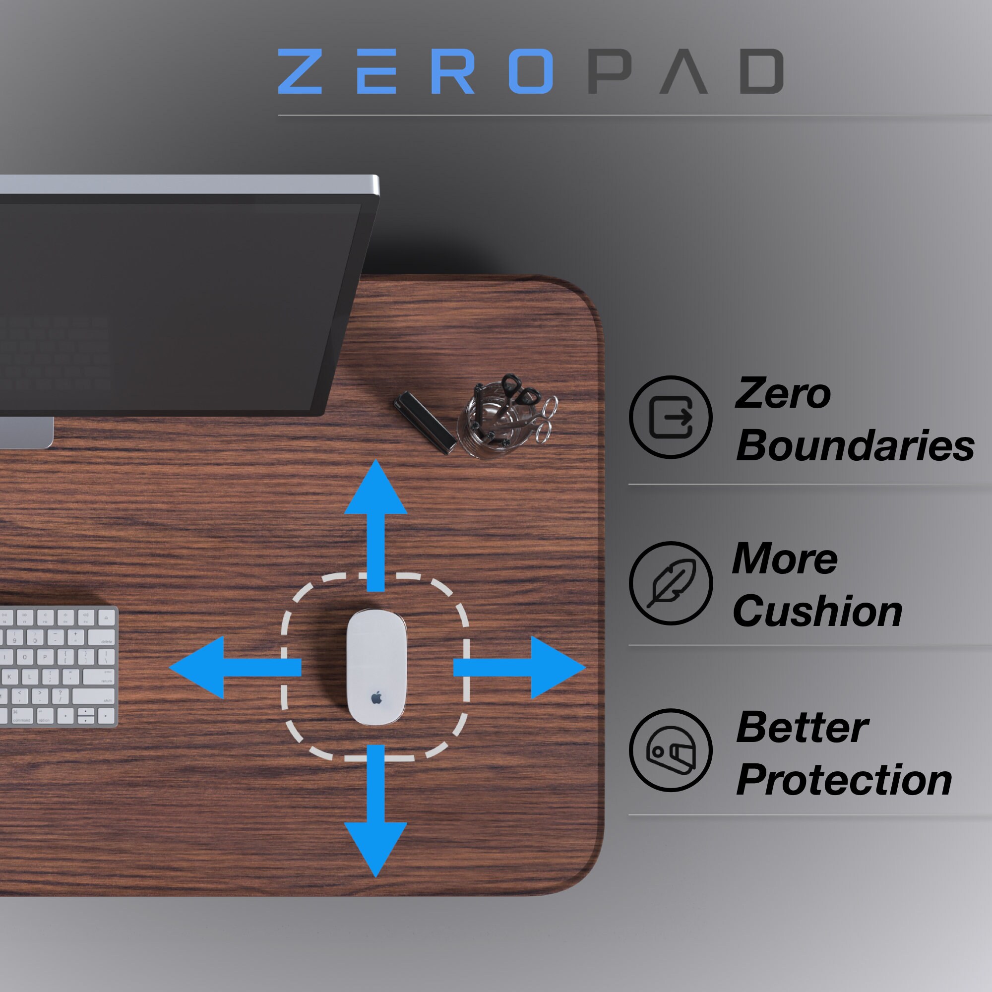 Mousepad for Apple Magic Mouse 2 ZEROPAD Minimalist Mouse Pad for Apple ...