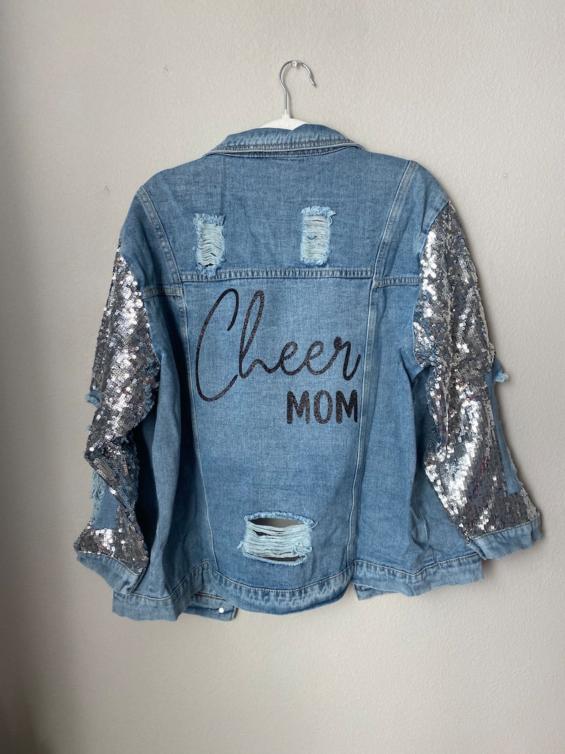 Denim Jacket, Patchwork Jacket, Sequin Jacket, Bling Jacket, Distressed ...