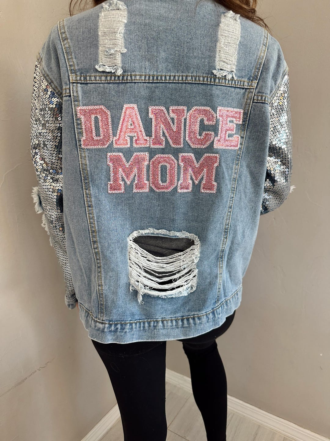 Dance Mom. Denim Jacket. Bling Jacket. Sequin Jacket. Dance Competition ...